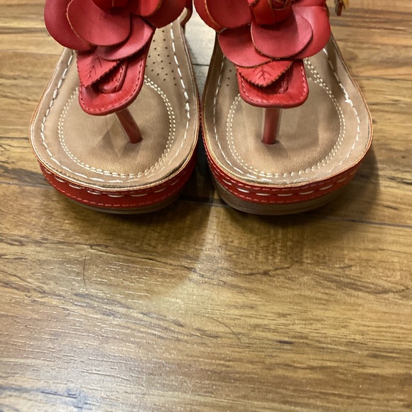 CG Shoes | Shoes | Cg Shoes Red Rose Sandals | Poshmark